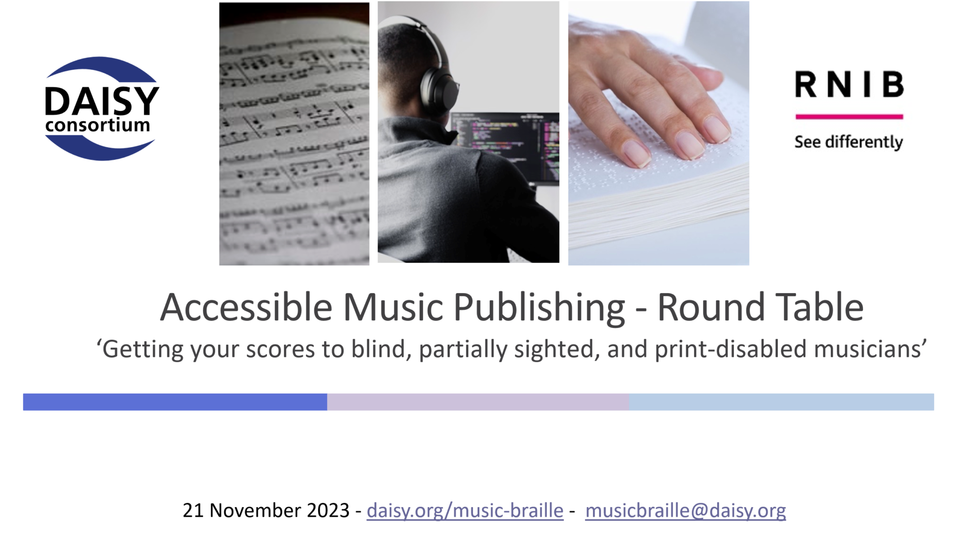 Accessible Music Publishing - The DAISY Consortium
